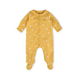Sigikid Overall mit F&uuml;&szlig;chen und Klappb&uuml;ndchen an den &Auml;rmeln Classic Baby in gelb | Gr.: 68