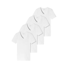 Schiesser Unterhemd / Shirt Kurzarm 95/5 Cotton in Wei&szlig; | Gr.: M