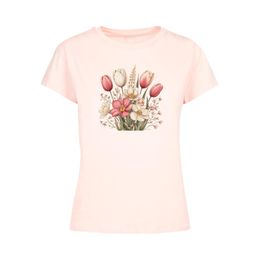 F4NT4STIC Box Tee Rosa wei&szlig;er Fr&uuml;hlingsblumenstrau&szlig; in pink | Gr.: XS
