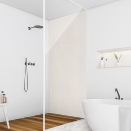 Duschr&uuml;ckwand 3D-Struktur Feines Wei&szlig;es Kunstleder