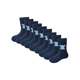 Yalion 9er Pack Socken Halbpl&uuml;sch in Schwarz | Gr.: 13-14