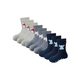 Yalion 9er Pack Socken Halbpl&uuml;sch in multicolored | Gr.: 17/18