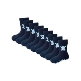 Yalion 9er Pack Socken Halbpl&uuml;sch in Schwarz | Gr.: 17/18