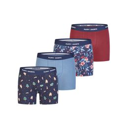 Happy Shorts Boxer Christmas in navy/ bordeaux X-mas Cookies + Hawaii/blue | Gr.: M