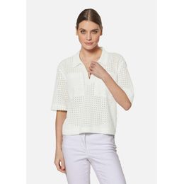 Madeleine Mode MADELEINE Kurzarm-Bluse im Boxy-Style mit Lochstickerei in wei&szlig; | Gr.: 46
