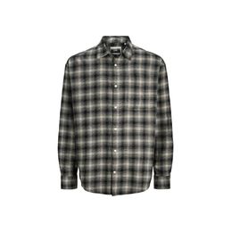Jack & Jones Jack and Jones Flanellhemd JCOCOVER Checked Flannel Shirt LS in Grau | Gr.: L