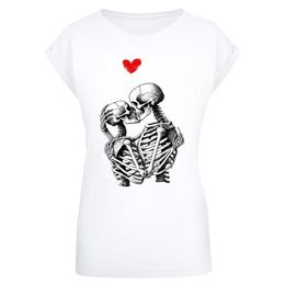 F4NT4STIC Extended Shoulder T-Shirt Love is all you need in weiß | Gr.: S