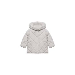 Mango Kids Winterjacke 'Bone' Mädchen Größe 9/12 Monate hellgrau