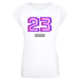 F4NT4STIC T-Shirt Pixel 23 pink in weiß | Gr.: XL