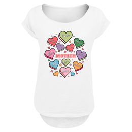 F4NT4STIC T-Shirt Muttertag Mama Herzen in wei&szlig; | Gr.: S