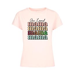 F4NT4STIC Ladies Box Tee Mothers Day Mama Typography Leopard Print Pastel in pink | Gr.: S
