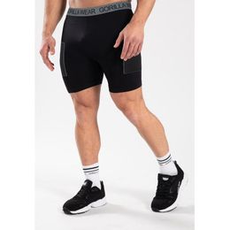 Gorilla Wear Norton Nahtlose Kurze Strumpfhose – Schwarz | Gr.: XXL