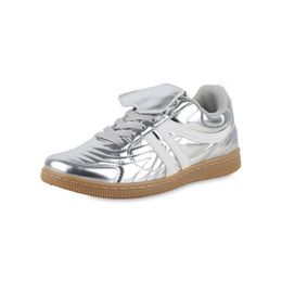 VAN HILL Sneaker Low Alyssa in Silver Weiss | Gr.: 40