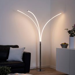 JUST LIGHT LED Stehlampe "MAJA", silber (silberfarben), 3, H: 215cm, 1 Stk., Leuchten, LED Stehlampe