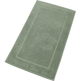 Badematte Christy "Supreme", gr&uuml;n (bay leaf), H:7mm, Baumwolle, Badematten, Badematte, Premium Badematte in Luxusqualit&auml;t 1000g/m&sup2;, 50 x 90, 2er Set