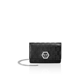 Philipp Plein Damen Clutch "Hexagon Verziert"0202, schwarz, schwarz, Taschen