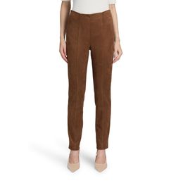 Stoffhose Betty Barclay "Damen Slim Fit", Damen, Gr. 42, Normalgrößen, classic nougat, Obermaterial: 95% Polyester, 5% Elasthan, slim fit 7/8-Länge, Hosen Stoffhose