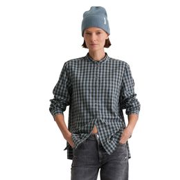 Marc O'Polo Langarmbluse MARC O'POLO "aus softem Baumwoll-Flanell", Damen, Gr. 36, dunkelgrau, Obermaterial: 100% Baumwolle, kariert, regular fit normal, Doppelmanschette, Blusen