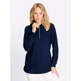 Sweatshirt Classic Basics, Damen, Gr. 46, dunkelblau, 100% Baumwolle, unifarben, Sweatshirts Sweatshirt