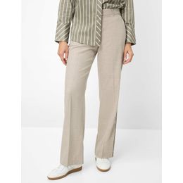 5-Pocket-Hose Brax "Style MAINE", Damen, Gr. 38, Normalgrößen, stein, Web, 59% Polyester, 26% Viskose, 14% Schurwolle, 1% Elasthan, Hosen 5-Pocket-Hose