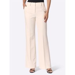 Marlene-Hose Heine, Damen, Gr. 38, Normalgr&ouml;&szlig;en, champagner, 94% Polyester, 6% Elasthan, unifarben, Hosen
