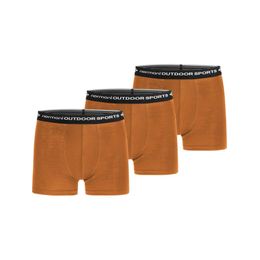 Normani Outdoor Sports 3er Pack Herren Merino Boxershorts Unterhose in Orange | Gr.: 3XL