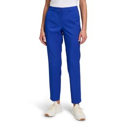 Bügelfaltenhose Betty Barclay "Damen mit Bügelfalte", Damen, Gr. 40, Normalgrößen, blau (adria), Obermaterial: 86% Polyester, 14% Elasthan, Basic, relaxed fit 7/8-Länge, Hosen, Material