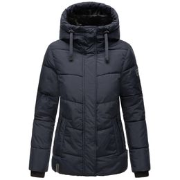 Steppjacke Navahoo "Sag ja XIV", Damen, Gr. L (40), blau (navy), Oberstoff: 100% Polyester; Futter: 100% Polyester; Wattierung: 100% Polyester; Ärmelfutter: 100% Polyester, figurumspielend hüftbedeckend, hoch geschlossener Ausschnitt, Ärmel ohne Ärmelschlitz Rippstrickbündchen, Jacken Steppjacke, Warme gesteppte Winterjacke mit Kapuze