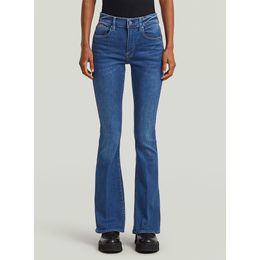 G-Star Raw 5-Pocket-Jeans G-STAR "3301 Flare Jeans", Damen, Gr. 27, L&auml;nge 34, medium aged, Obermaterial: 7% Elastomultiester, 1% Elasthan, Jeans 5-Pocket-Jeans