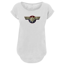 F4NT4STIC T-Shirt Marvel Captain Marvel Chest Emblem in wei&szlig; | Gr.: S