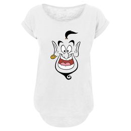 F4NT4STIC Long Cut T-Shirt Long Cut T-Shirt Disney Aladdin Genie Face in wei&szlig; | Gr.: S