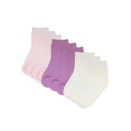 Yalion 9er Pack Antirutschsocken Halbpl&uuml;sch in Bunt | Gr.: 19/20