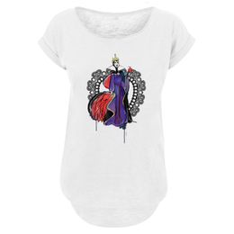 F4NT4STIC Long Cut T-Shirt Long Cut T-Shirt Disney Villains Maleficent Sketch in wei&szlig; | Gr.: S