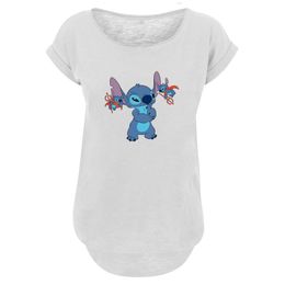 F4NT4STIC Long Cut T-Shirt Lilo And Stitch Little Devils in wei&szlig; | Gr.: S