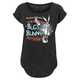 F4NT4STIC Long Cut T-Shirt Long Cut T-Shirt Looney Tunes Vintage Bugs Bunny in schwarz | Gr.: XS