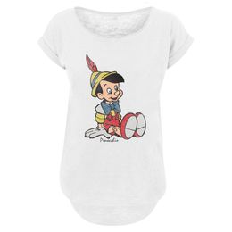 F4NT4STIC Long Cut T-Shirt Pinocchio Classic Pinocchio in wei&szlig; | Gr.: XS