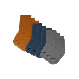 Yalion 9er Pack Antirutschsocken Halbpl&uuml;sch in Bunt | Gr.: 17/18