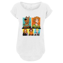 F4NT4STIC Long Cut T-Shirt Long Cut T-Shirt 'Scooby Doo Group Frames' in wei&szlig; | Gr.: XS