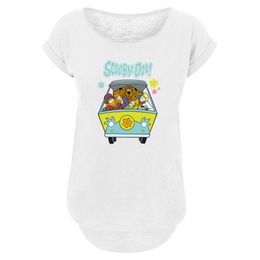 F4NT4STIC Long Cut T-Shirt Scooby Doo Mystery Machine Group in wei&szlig; | Gr.: XS