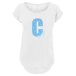 F4NT4STIC Long Cut T-Shirt Disney Alphabet C Is For Cinderella Aschenputtel in wei&szlig; | Gr.: XXL