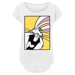 F4NT4STIC Long Cut T-Shirt Looney Tunes Bugs Bunny Laughing in wei&szlig; | Gr.: S