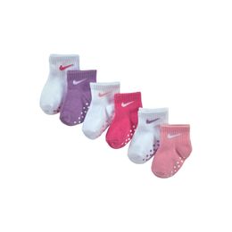 ABS-Socken Nike Sportswear "POP COLOR GRIPPER INFANT/TODDLER AN", M&auml;dchen, Gr. 68-80, bunt (6x bunt), Baumwollmischung, unifarben, Socken, f&uuml;r Babys