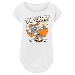 F4NT4STIC Long Cut T-Shirt Tom and Jerry TV Serie Play Baseball in wei&szlig; | Gr.: S