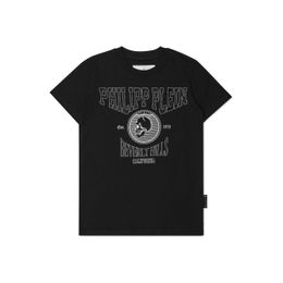 T-Shirt Philipp Plein "Verziert", Jungen, Gr. 14, 02, schwarz, Obermaterial: 100% Baumwolle, Shirts T-Shirt