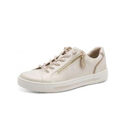 Jana Shoes sportlicher Schn&uuml;rer in Beige | Gr.: 38