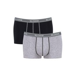 Sloggi 2er-Set: Boxershorts "Start" in Schwarz/ Grau | Gr.: XXL