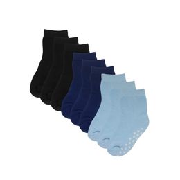 Yalion 9er Pack Antirutschsocken Halbpl&uuml;sch in Bunt | Gr.: 19/20