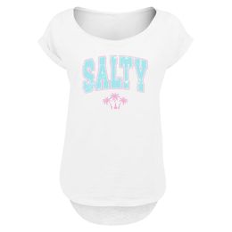 F4NT4STIC Long Cut T-Shirt Beach Summer Vacation Salty in wei&szlig; | Gr.: S