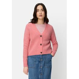 Camel Active Strickjacke mit Raglan&auml;rmeln und Knopfverschluss in Beere | Gr.: XL