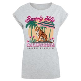 F4NT4STIC T-Shirt Beverly Hills California Glamour Summer in grau meliert | Gr.: XS